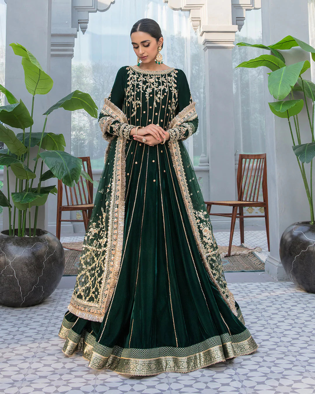 NAZAY - Green peshwas Velvet - Faiza Saqlain - Glam Official – GLAM ...